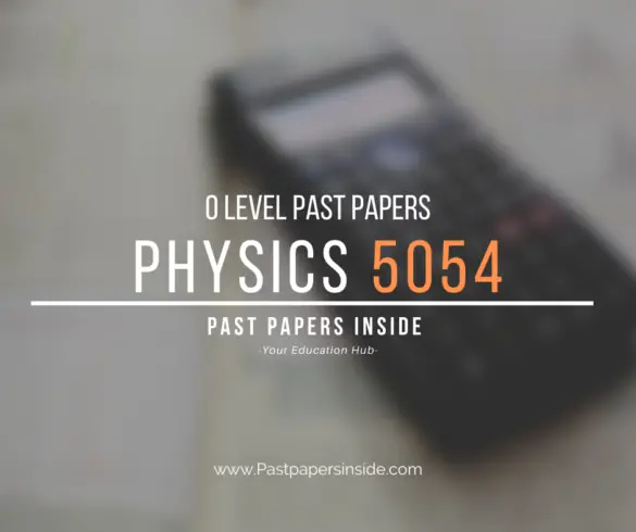 O Level Physics Past Papers