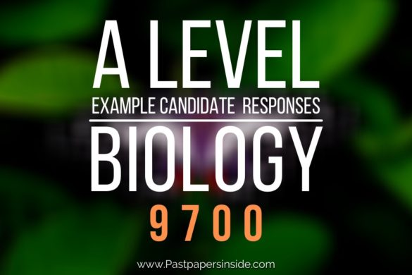A Level Mathematics 9709 Example Candidate Response and Syllabus