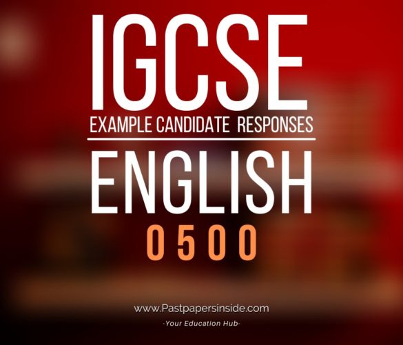 IGSCE English 0500 Example Candidate Response and Syllabus